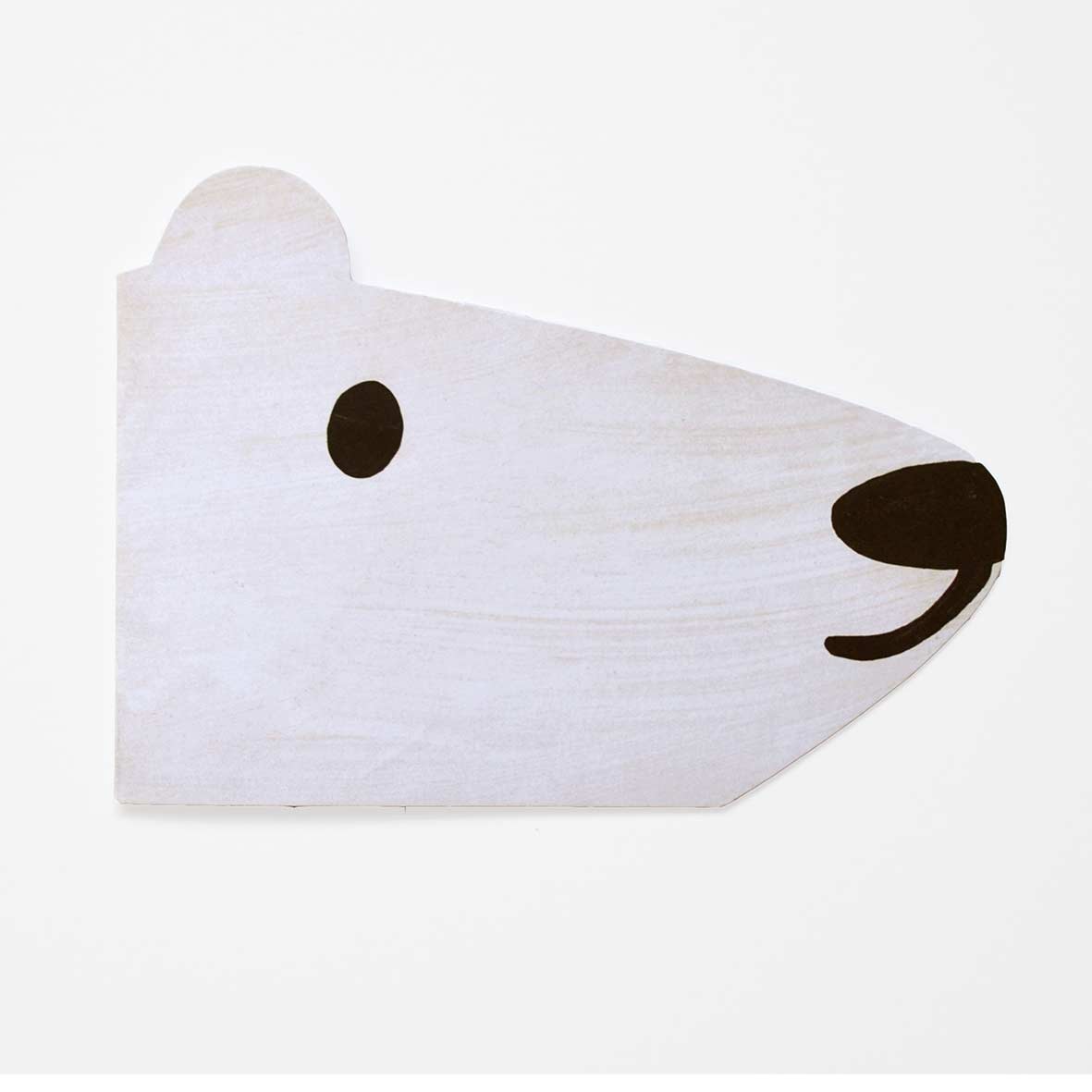 Polar Bear Shaped Greeting Card | Alice Lickens – Forget Me Not And Green